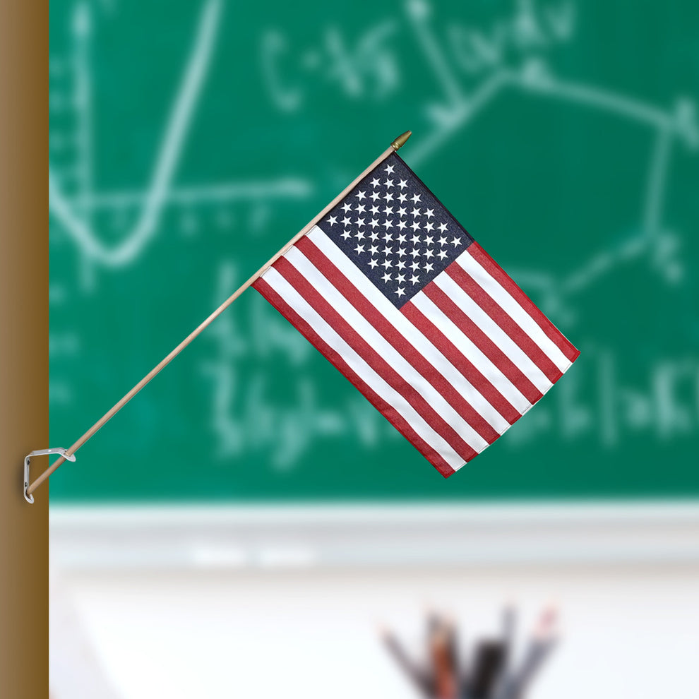 White Wall Bracket for USA Classroom Stick Flags – United States Flag Store
