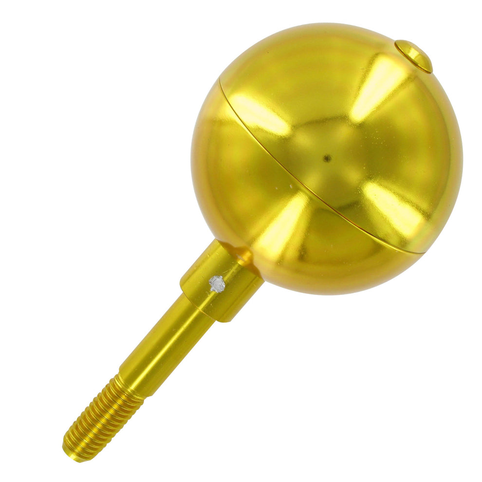 Gold Anodized Aluminum Flagpole Ball Ornament - 3in - Imported – United ...