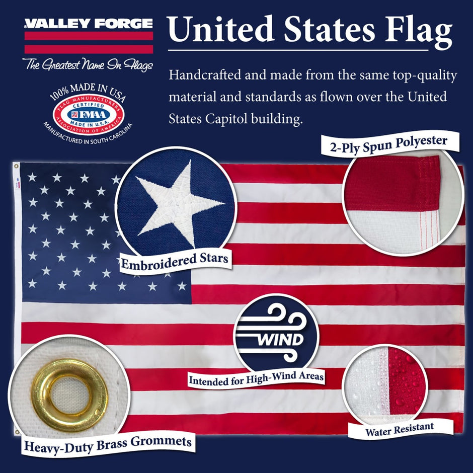Outdoor American Flags | Super Tough, Annin & Valley Forge Flags ...